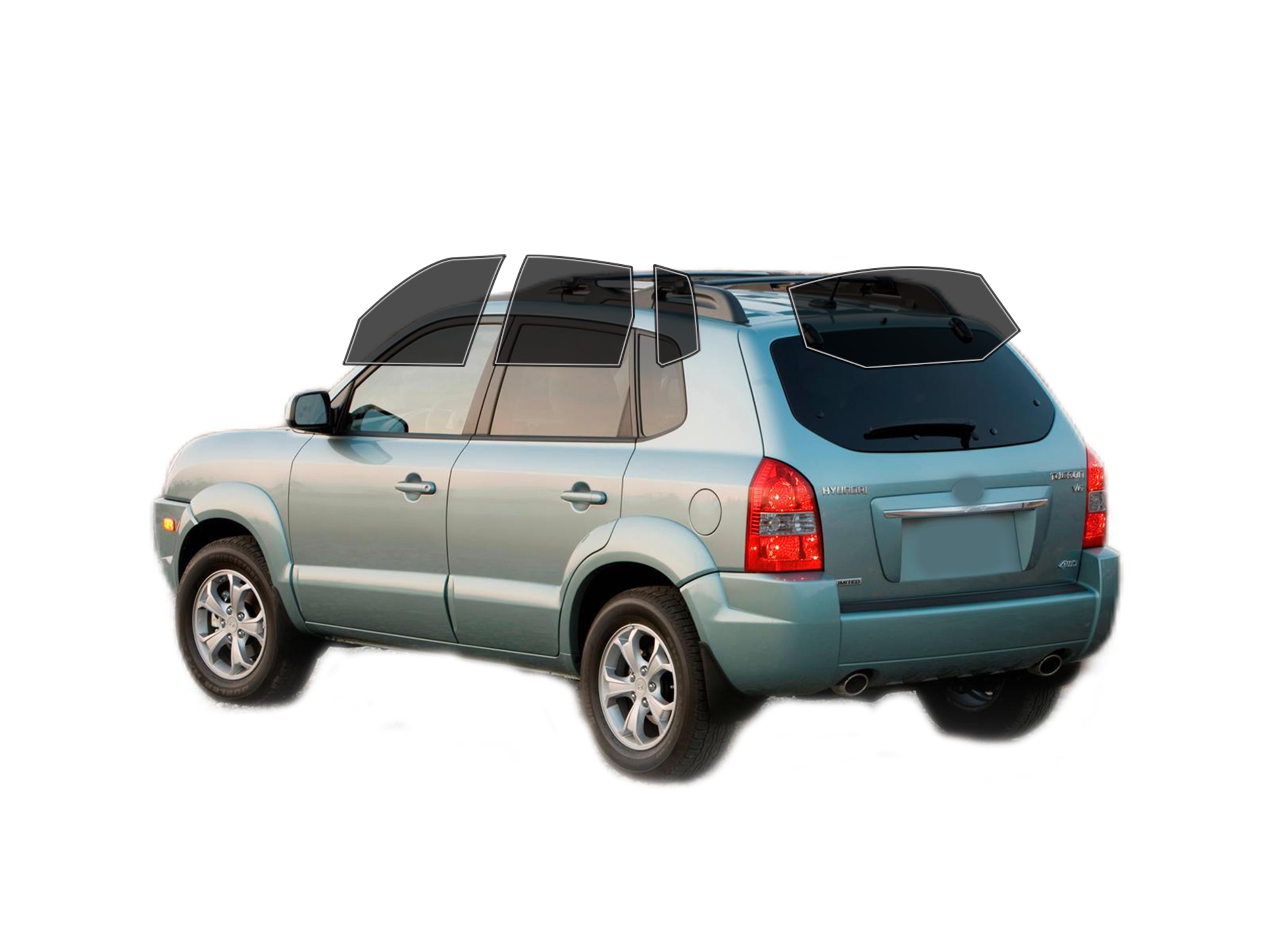 Haiy Co - PreCut 2Ply 35% Window Tint Film Kit For 2005-2009 Hyundai ...