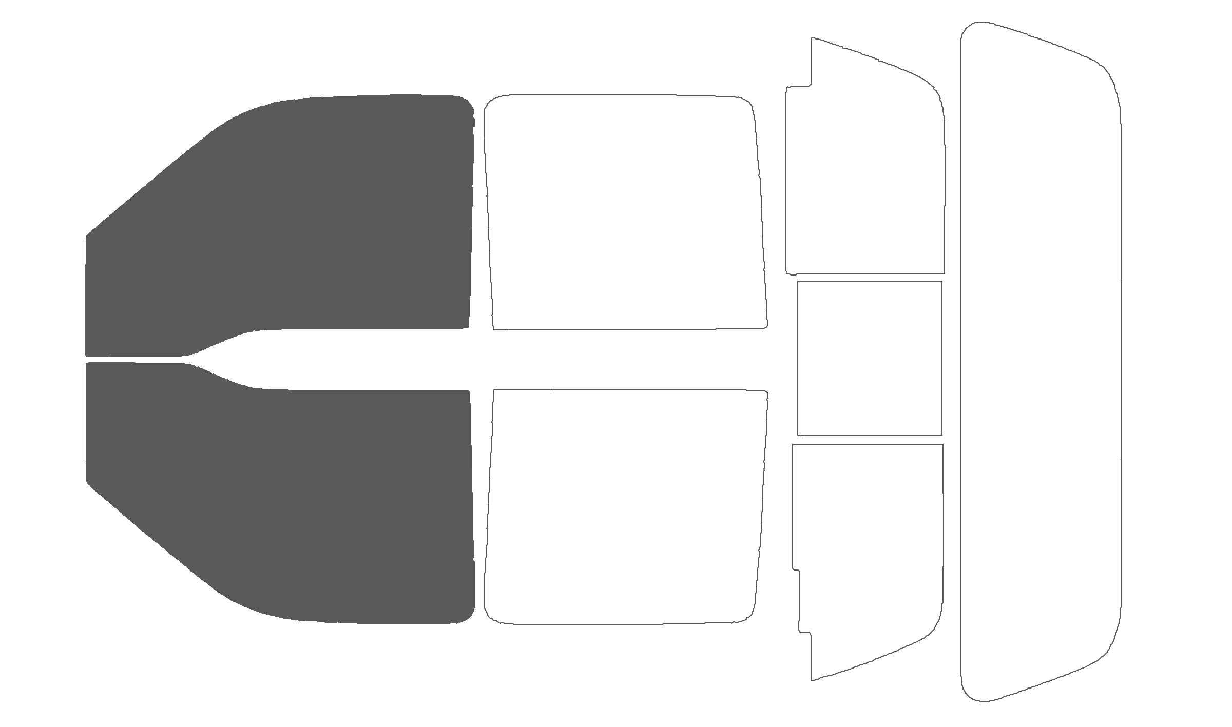 Haiy Co - PreCut 2Ply 35% Window Tint Film Kit For 2014-2016 Ford F250 ...