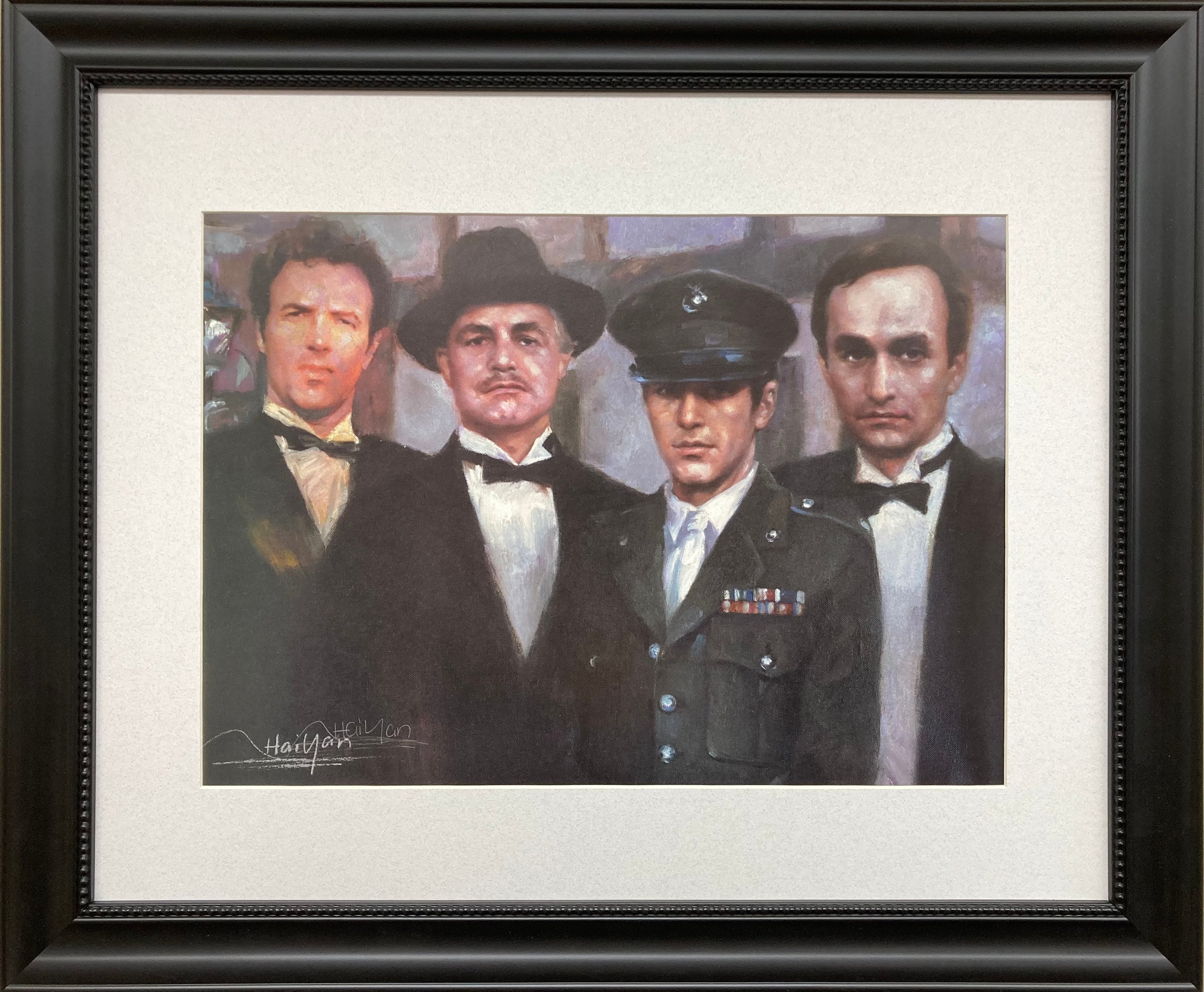 Haiyan " Godfather" Hand Signed Framed Art (Sonny, Don Vito, Michael ...
