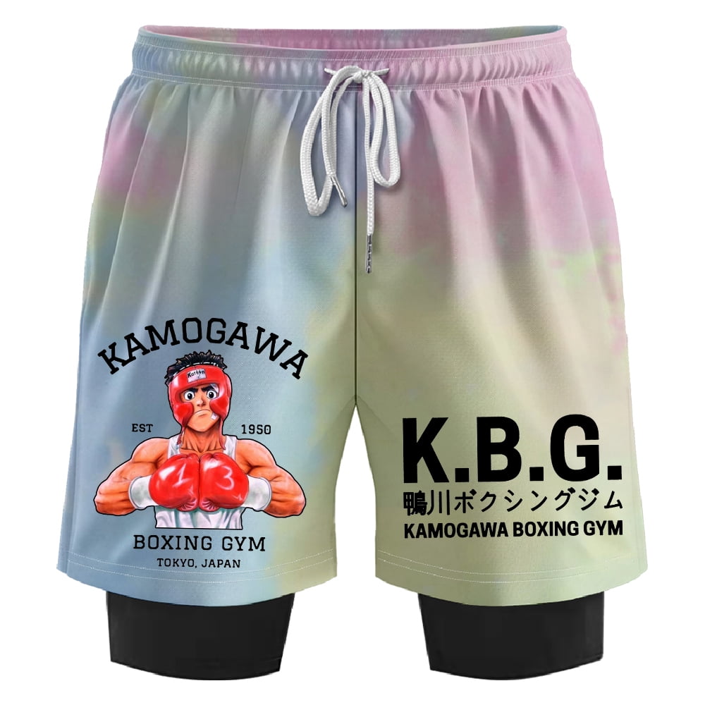 Hajime No Ippo Anime Kamogawa Boxing Gym Sweatshorts Women Men's 2 in 1 ...