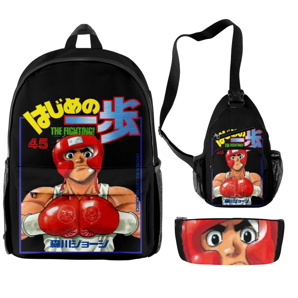 Hajime No Ippo Kamogawa Boxing Gym Backpacks 3 Pieces Sets Harajuku ...