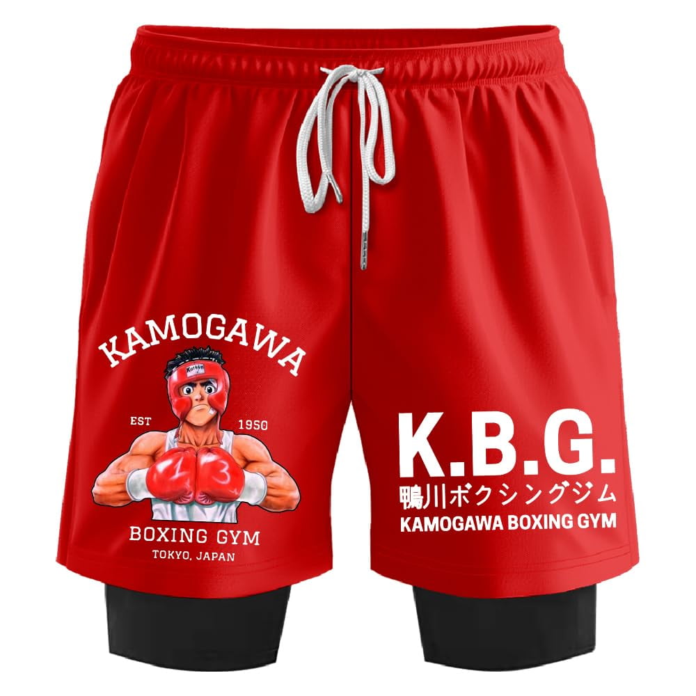 Hajime No Ippo Kamogawa Boxing Gym Fake Two Shorts Fashion Shorts Anime ...