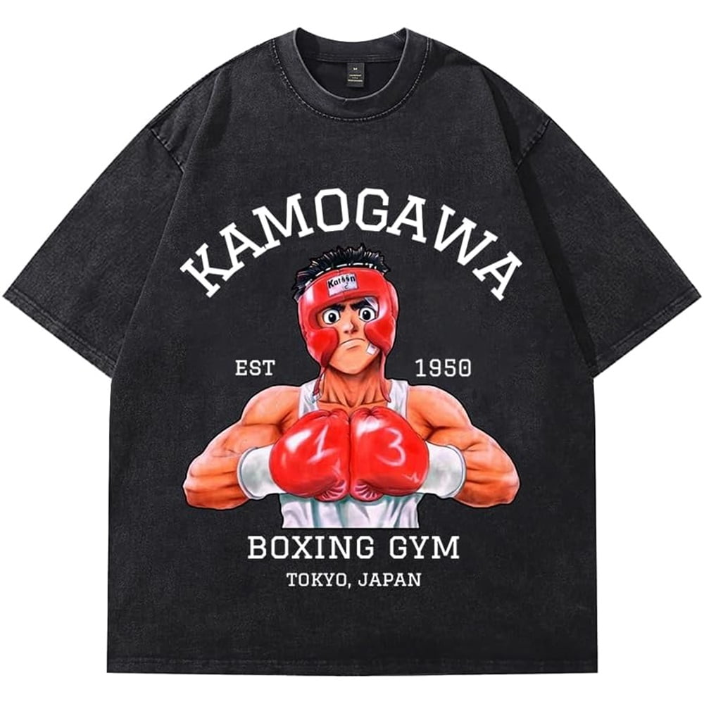 Hajime No Ippo Kamogawa Boxing Gym Vintage 90s T-shirt Merch Men Short ...