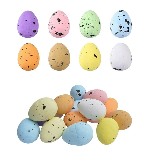 Hajmiiikey 20 PCS Easter Eggs Colorful Foam Eggs Artificial Bird Eggs ...