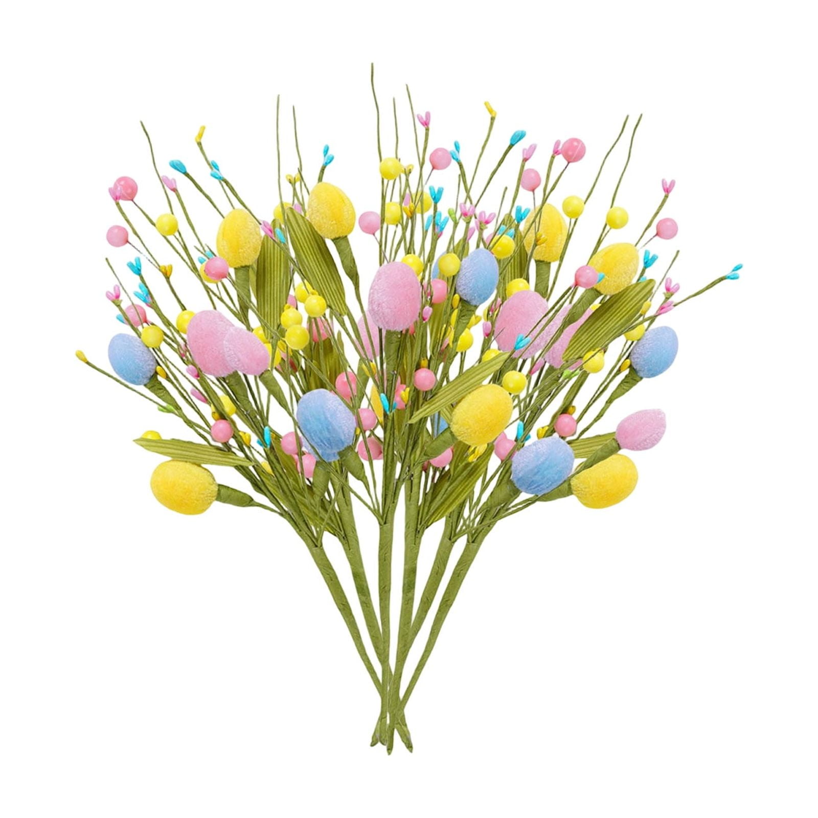Hajmiiikey Rtificial Easter Flower, Easter Colorful Egg Berries ...