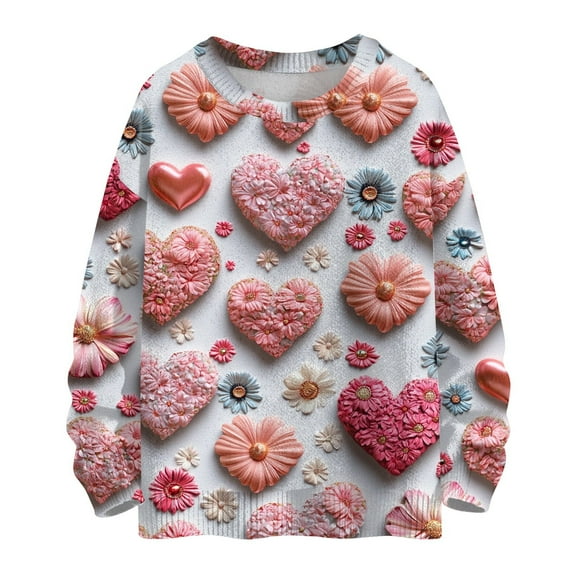 Hajmiiikey Valentine's Day Sweatshirts For Children Boys And Girls Knit ...