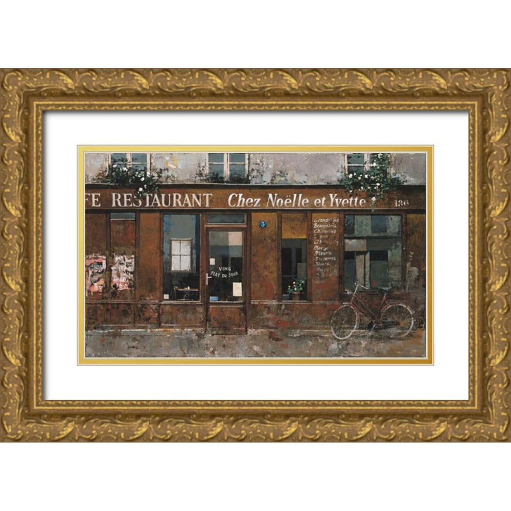 Hak, Chiu Tak 14x10 Gold Ornate Wood Framed with Double Matting Museum ...