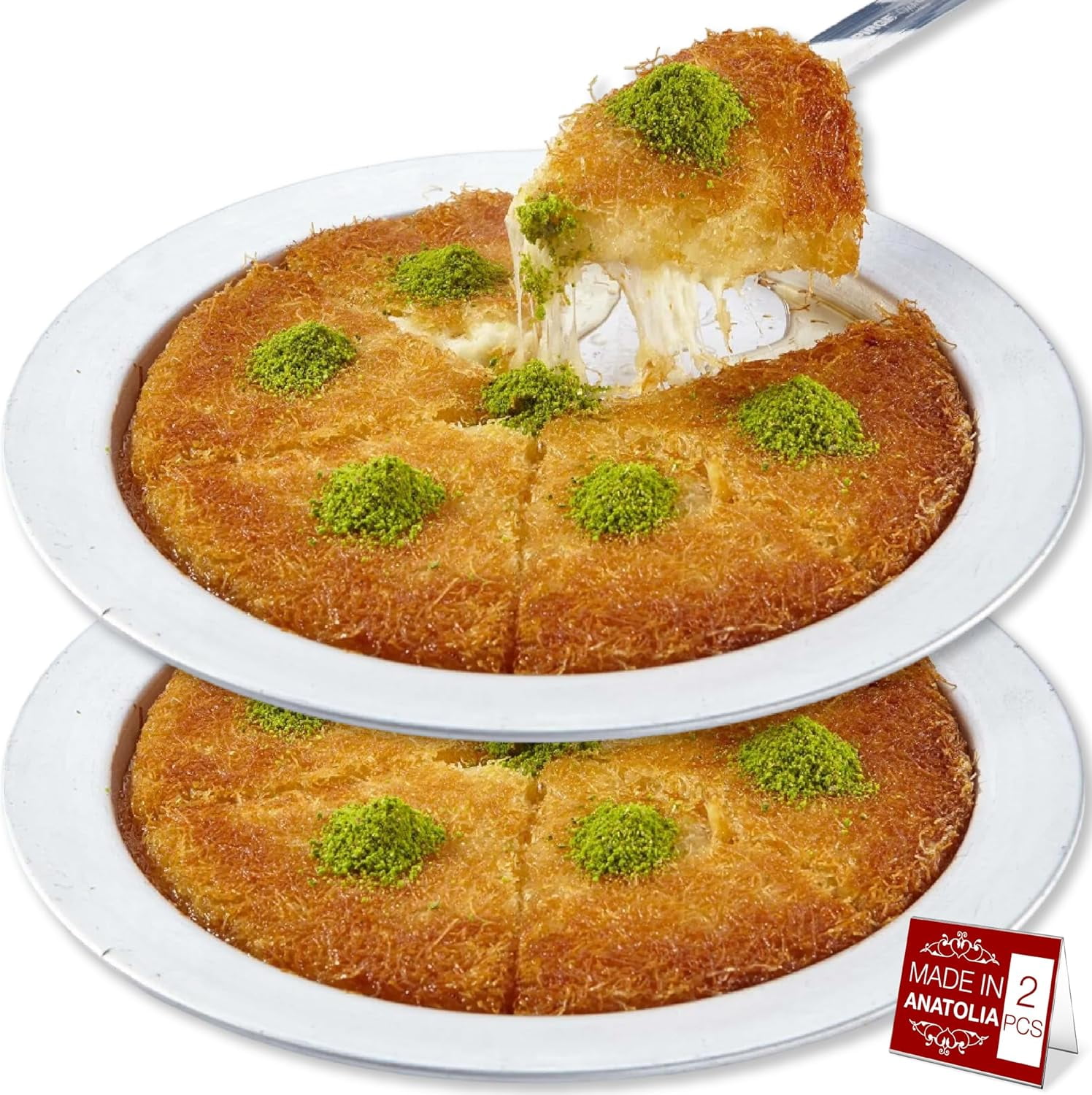 Hakan Kunafa Serving Plate for Shredded Kadaifi, Aluminum Pan for ...