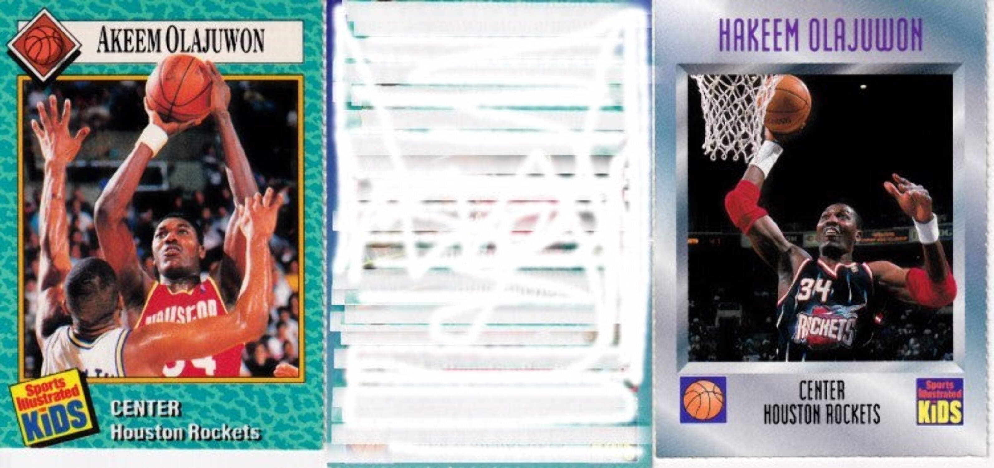 Collectible Hakeem Olajuwon Houston Rockets 1989 and 1997 Sports ...