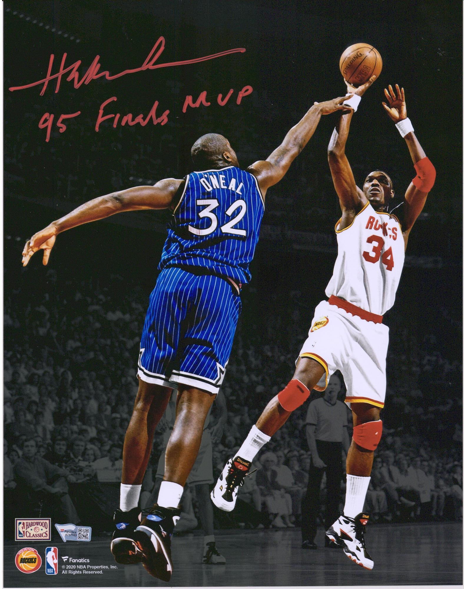 Hakeem Olajuwon Houston Rockets Autographed 11" x 14" Spotlight Shot ...