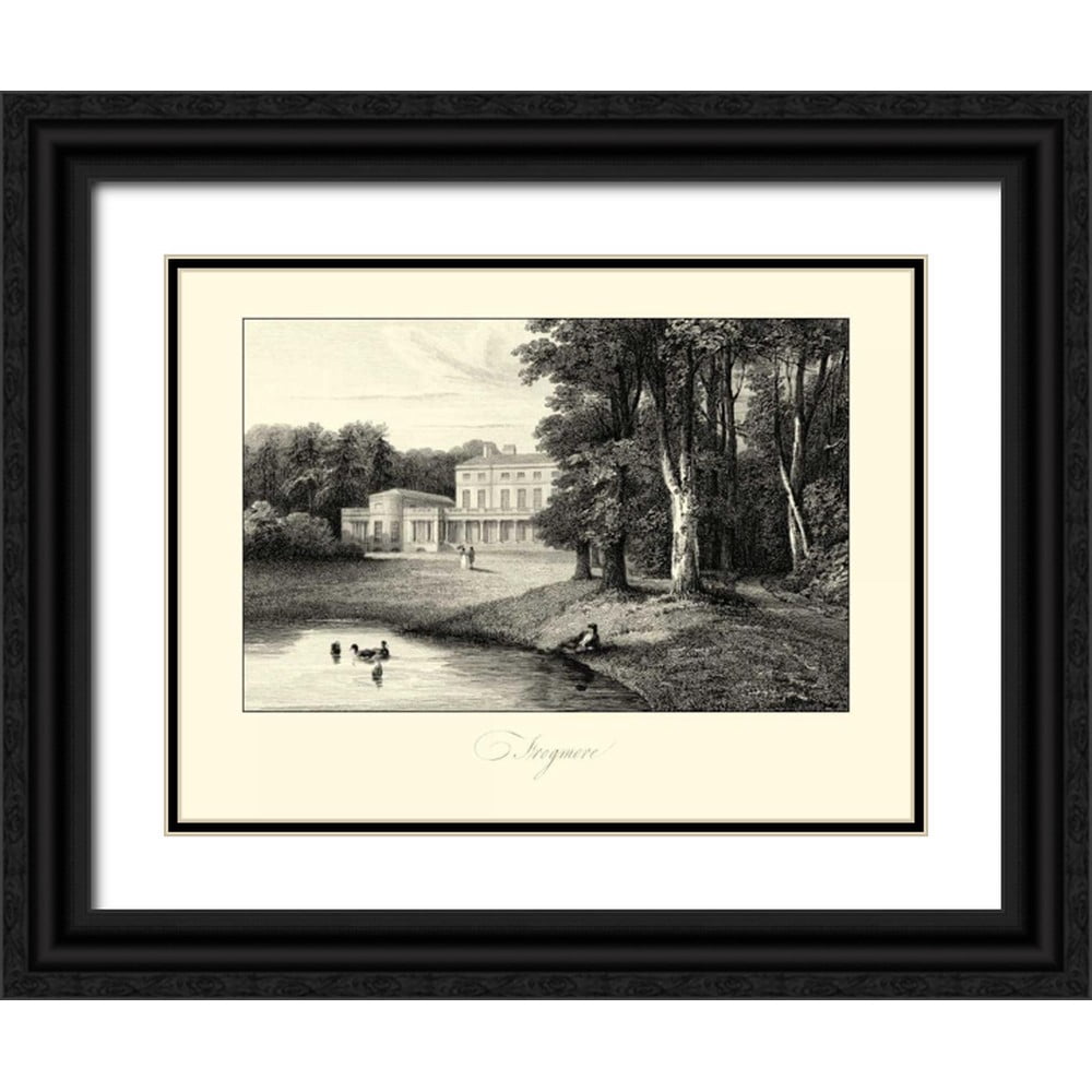 Hakewill, James 14x12 Black Ornate Wood Framed with Double Matting ...