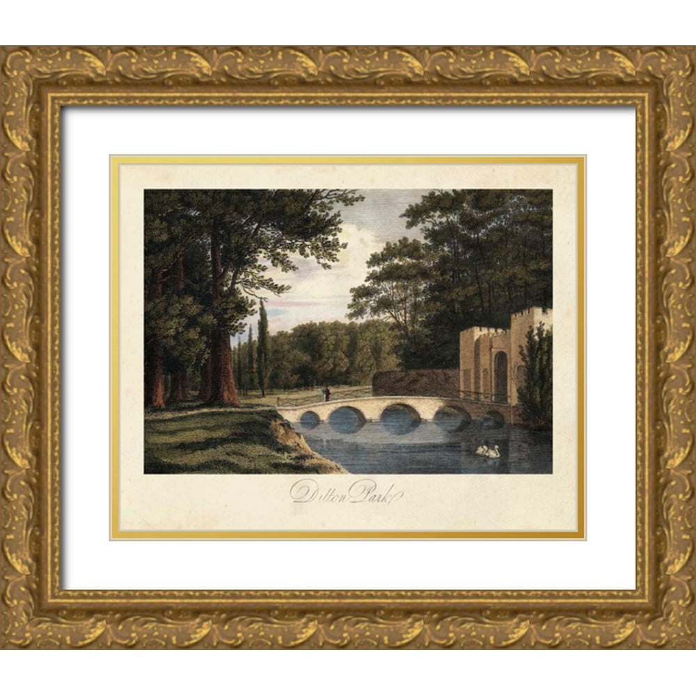 Hakewill, James 14x12 Gold Ornate Wood Framed with Double Matting ...