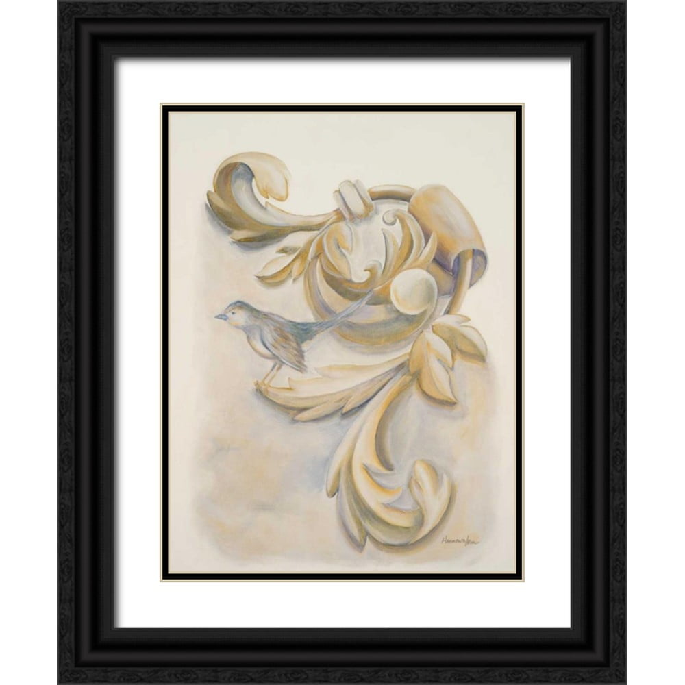 Hakimipour-Ritter 19x24 Black Ornate Wood Framed with Double Matting ...