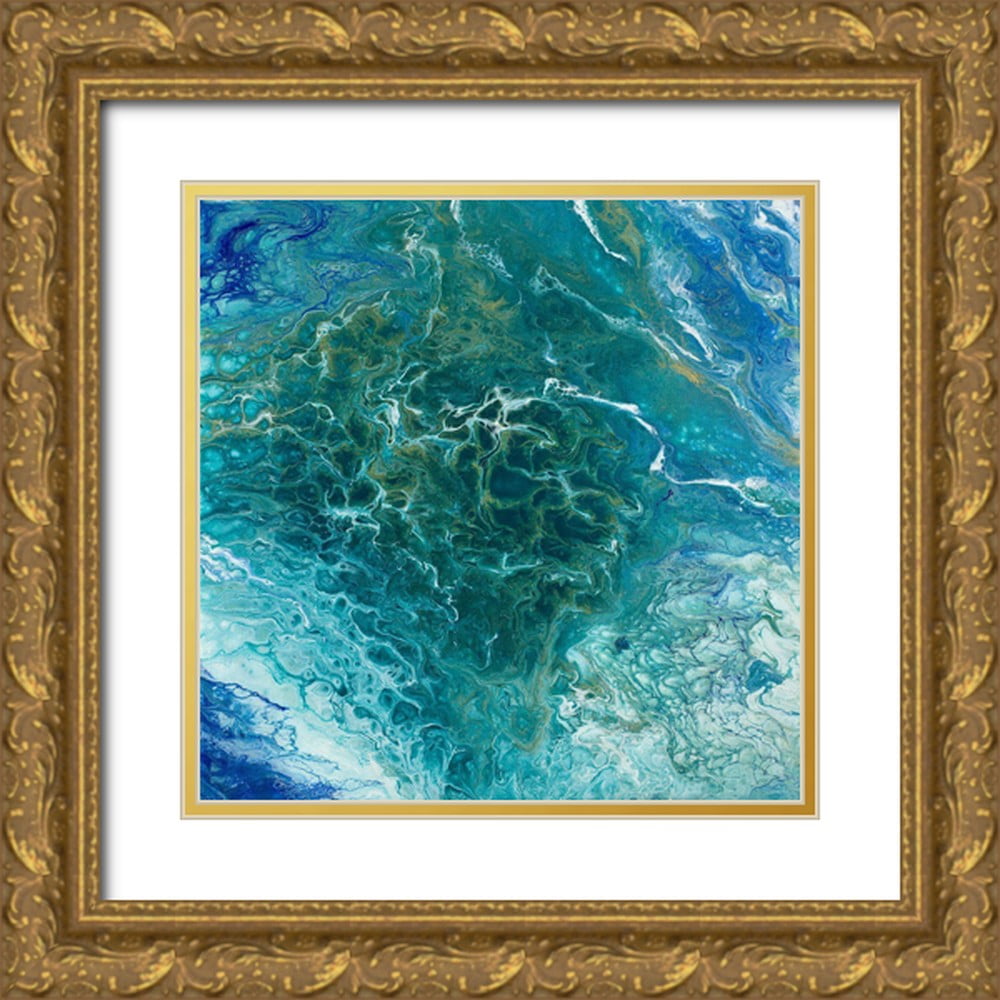 Hakimipour, Tiffany 12x12 Gold Ornate Wood Framed with Double Matting Museum Art Print Titled ...