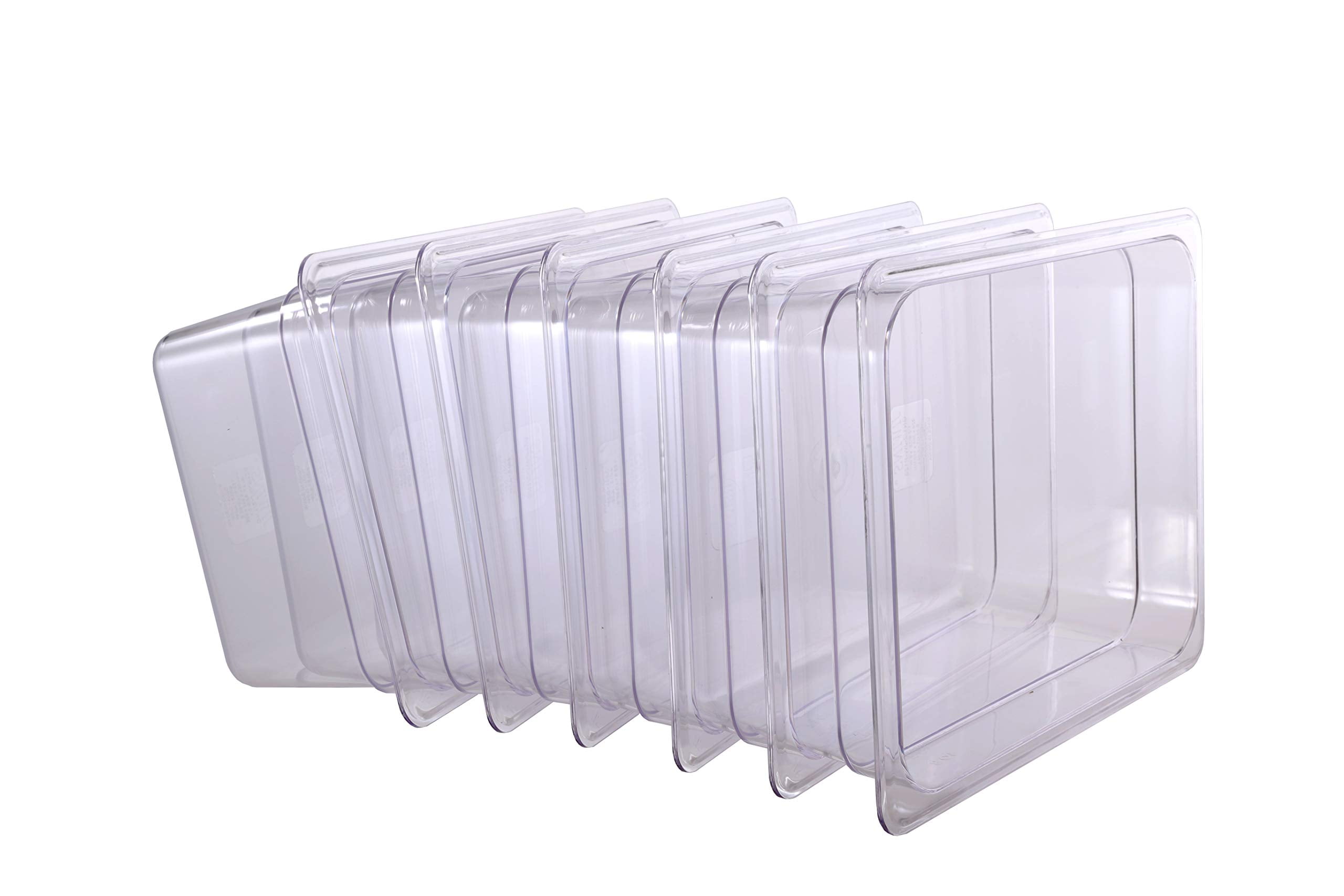 Hakka 1/2 Size Polycarbonate Food Pans, 4"Deep Clear Commercial-Grade ...
