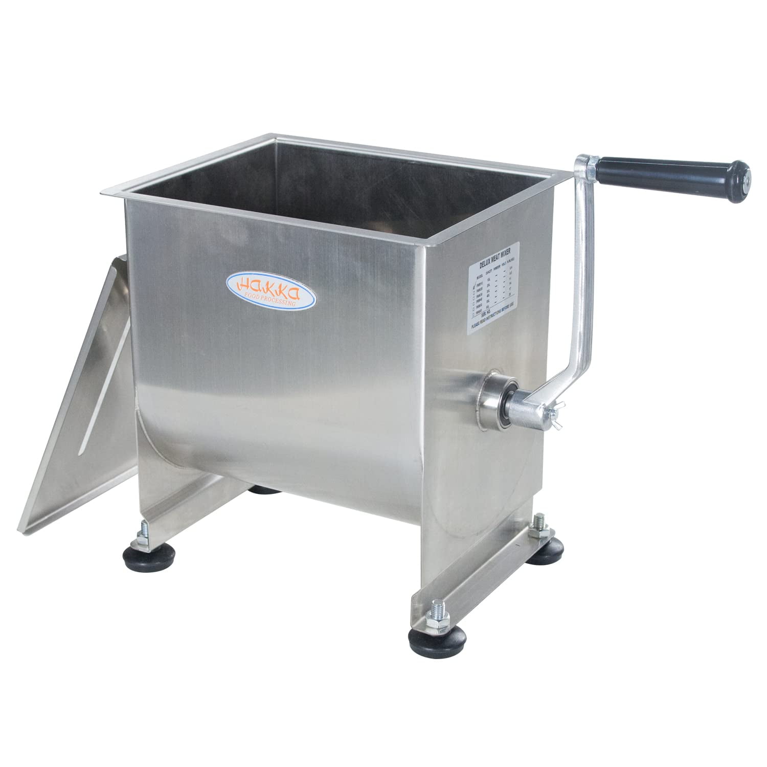 Hakka 15lb/7.5L Manual Meat Mixer, Stainless Steel 10L Fixed Tank No ...