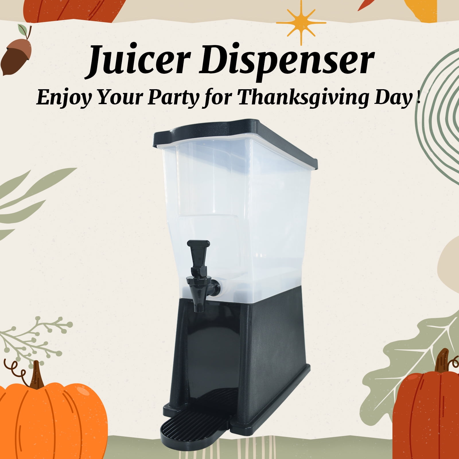 Hakka 3 Gallon Beverage Dispenser, Lemonade Container with Spout, Large ...