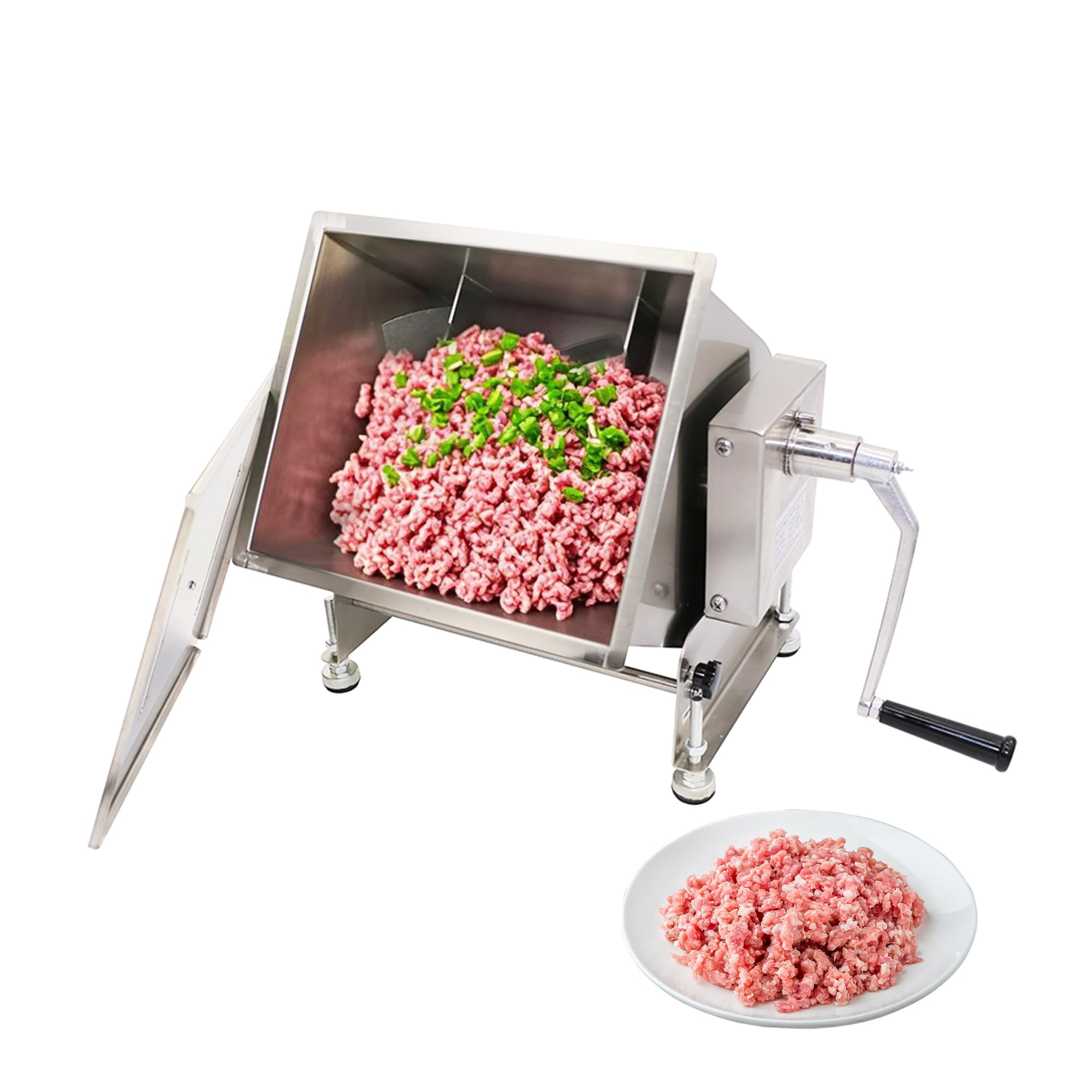 Hakka Brothers 30lb/15L Manual Meat Mixer, Stainless Steel 20L Tilt ...