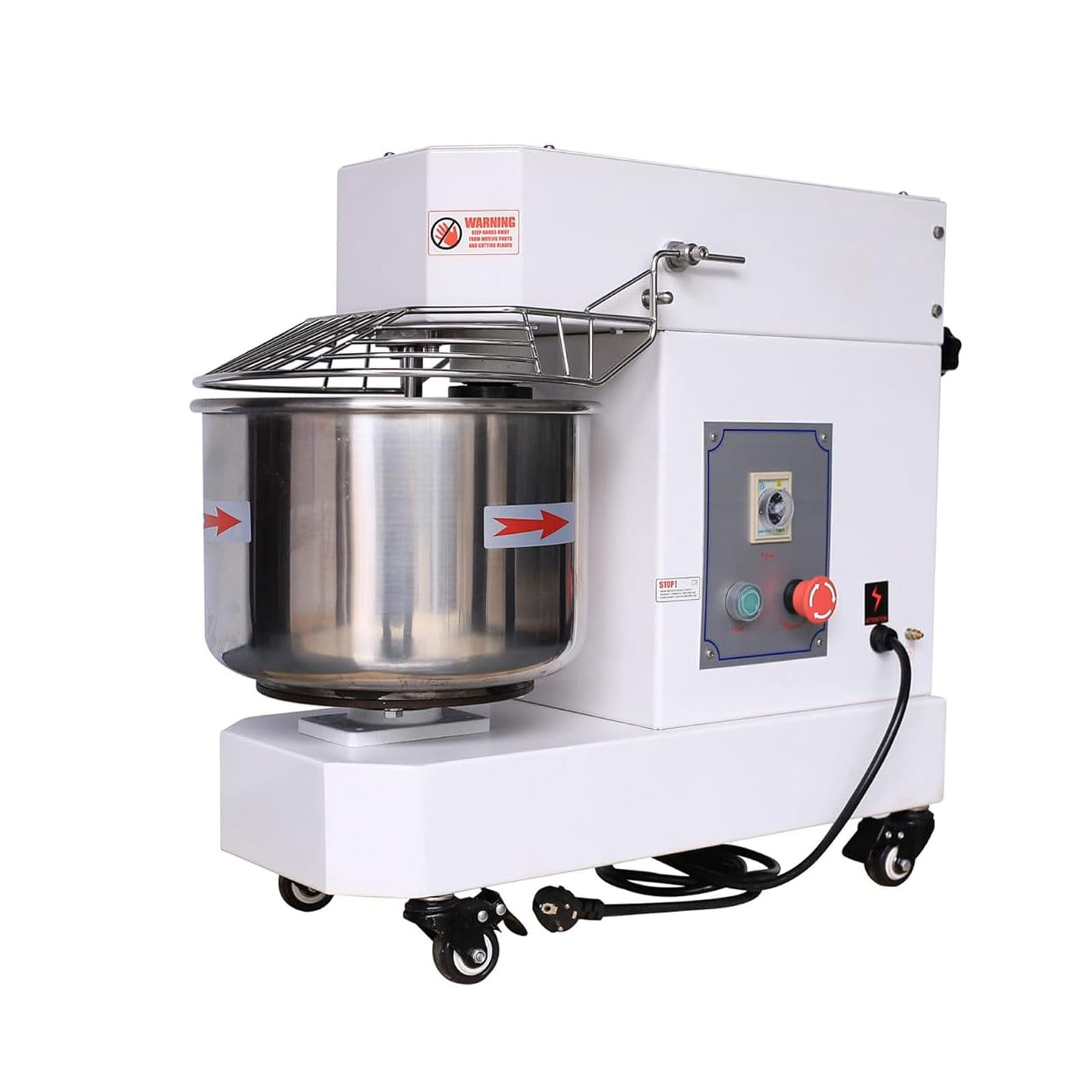 Hakka Commercial Dough Mixers 5 Quart Stainless Steel Spiral Mixer-DN5 ...