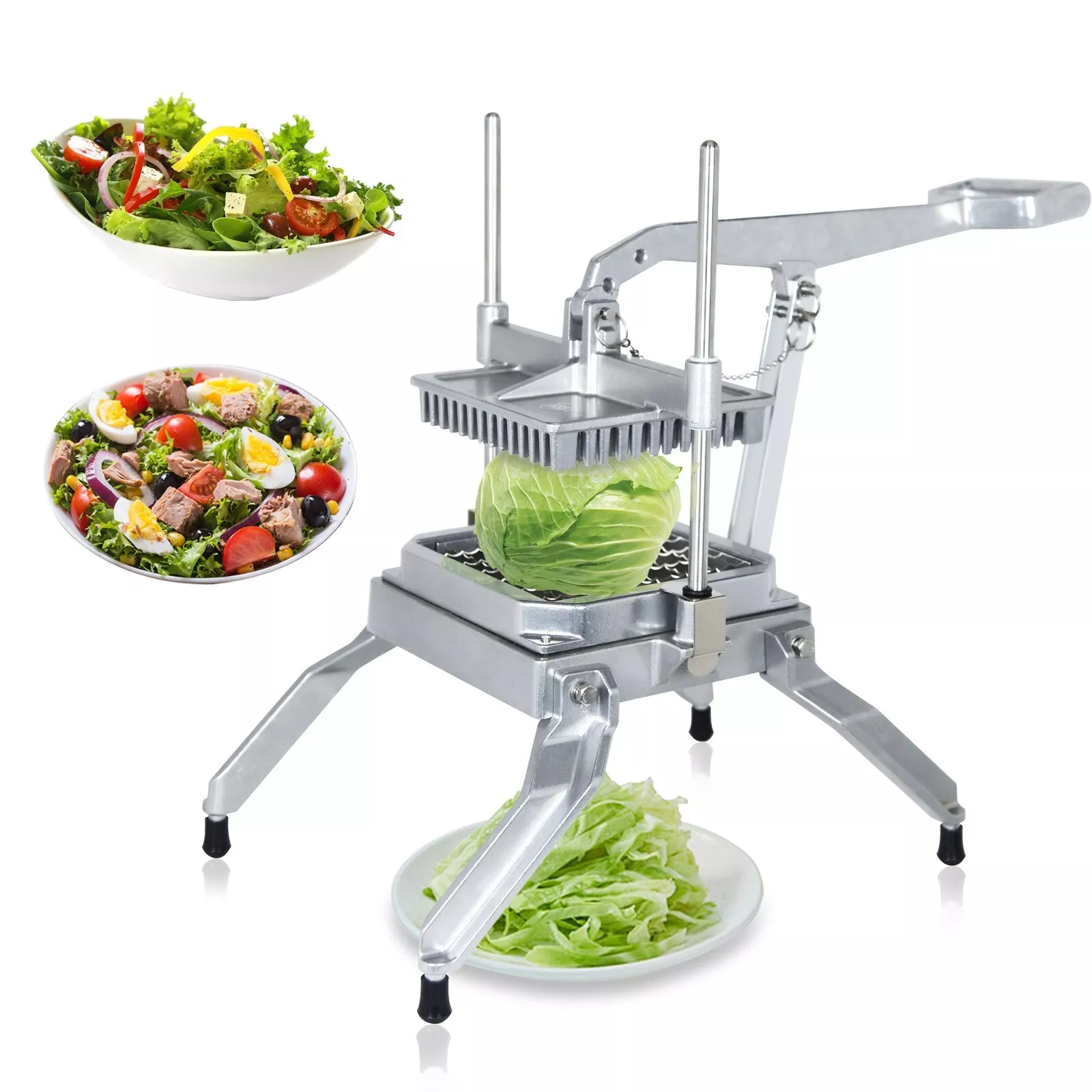 Hakka Commercial Lettuce Cutter Aluminium Vegetable Fruit Slicer with 3 ...
