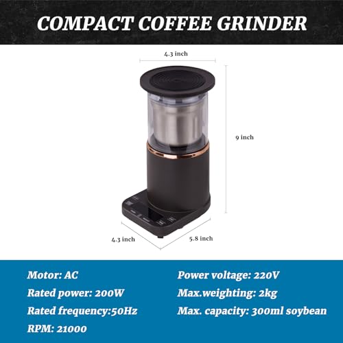 Hakka Electric Coffee Grinder with Scale, Multi-Functions Spice ...