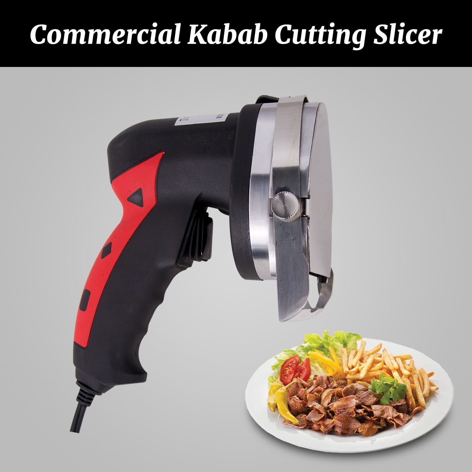 Hakka Electric Kebab Slicer Meat Cutter Machine BBQ Doner Shawarma ...