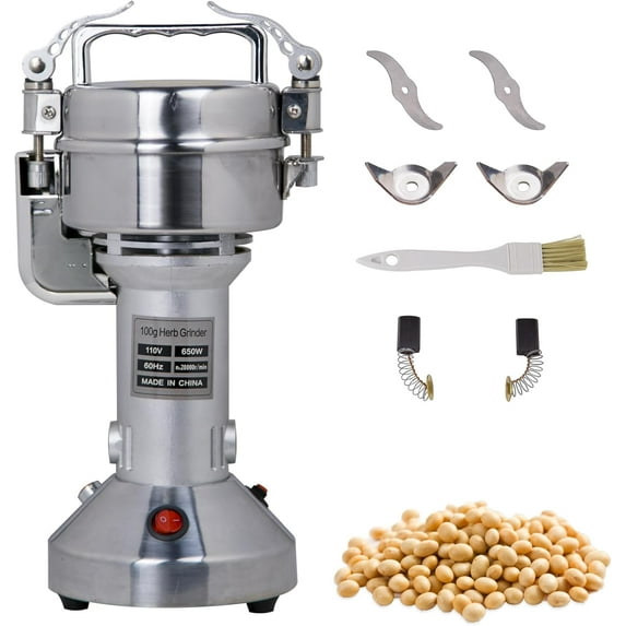 Hakka Grain Mills Grinder, 100g Electric Powder Mill Machine 650W High ...