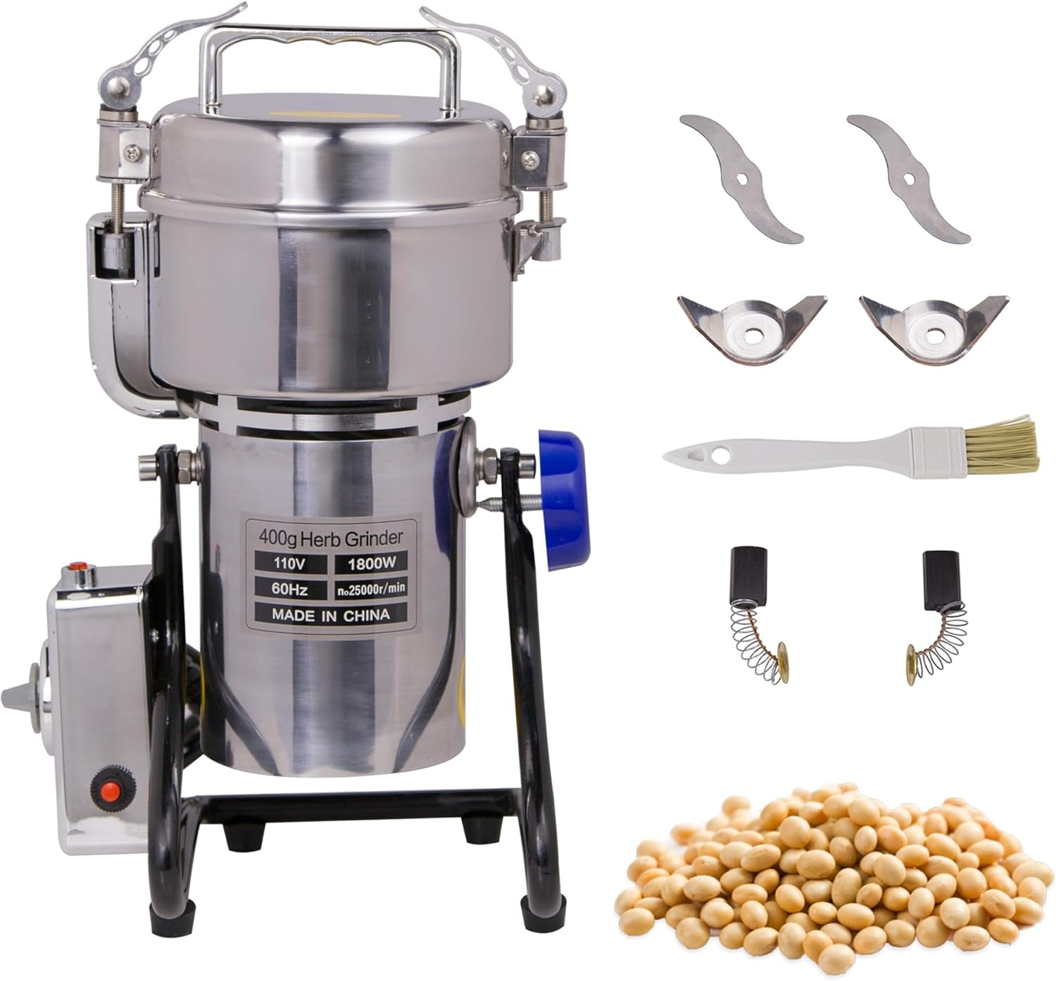Hakka Grain Mills Grinder, 400g Electric Powder Mill Machine 1800W High ...