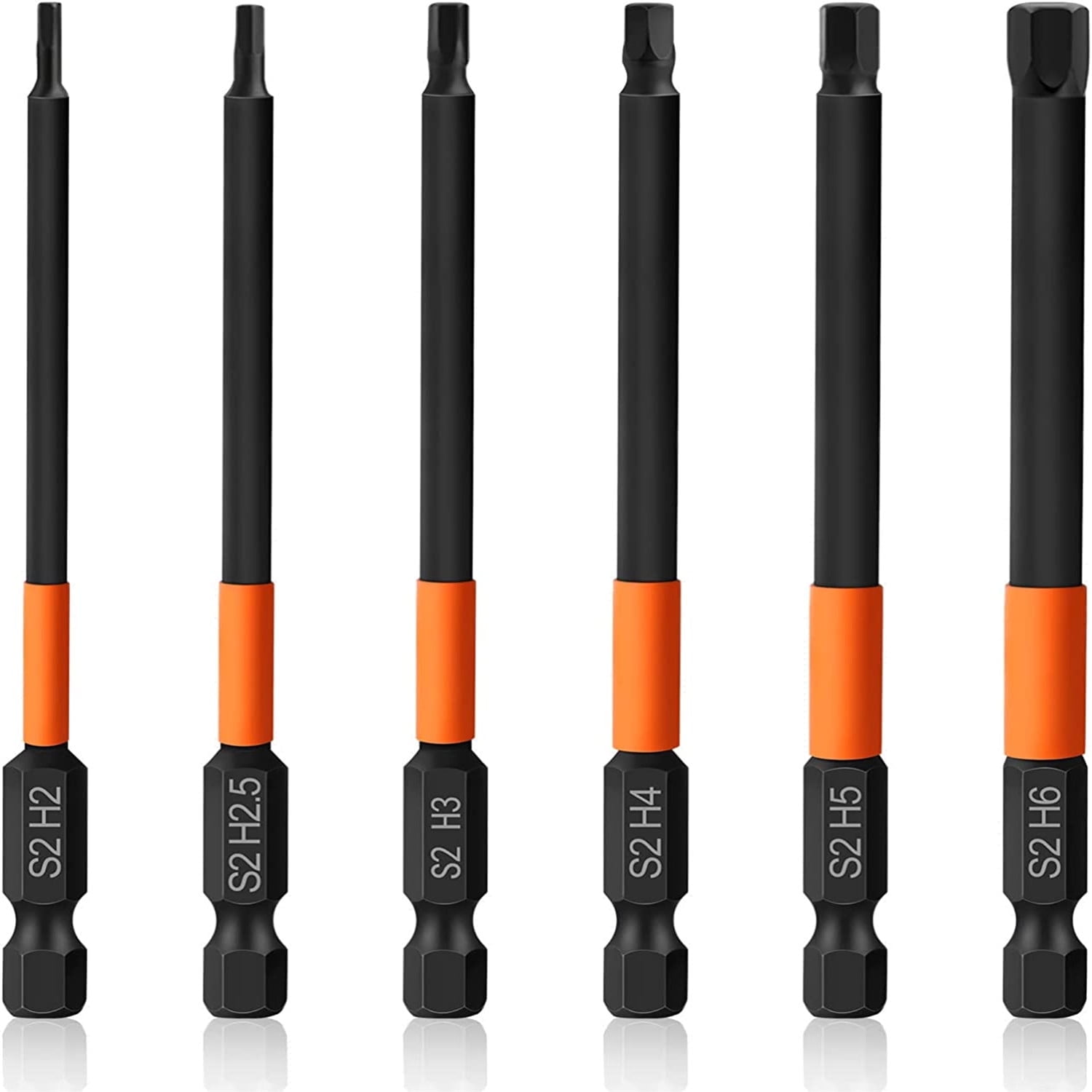 6pcs Hex Head Allen Wrench Screwdriver Bit Set, 1/4Inch Magnetic Hex ...