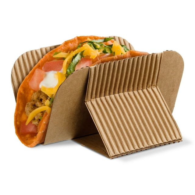 Hakoware Disposable Kraft Paper Taco Holder Stand Serving Rack 1000 ...