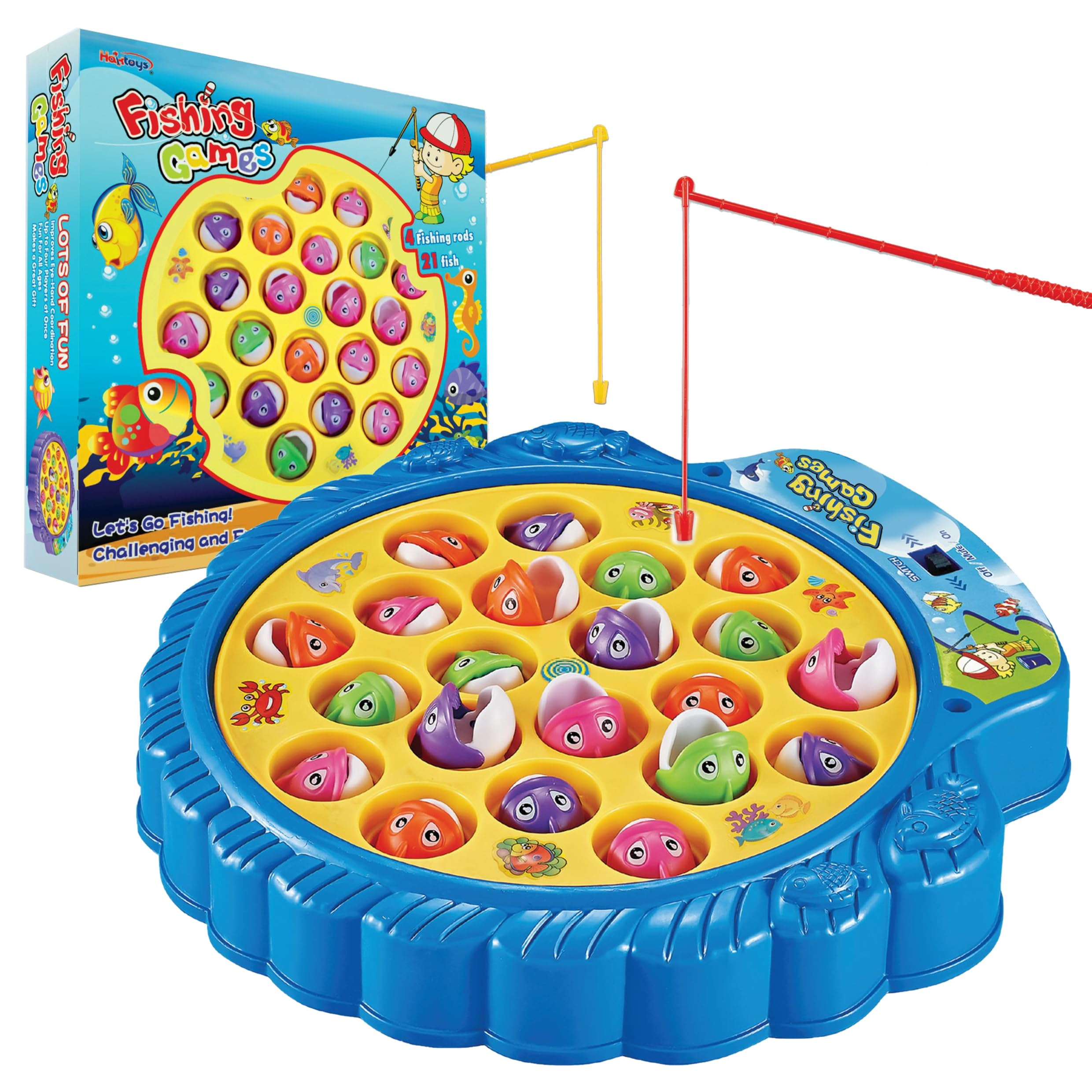 Haktoys Fishing Game for DHF10 Kids & Toddlers - Battery-Operated ...