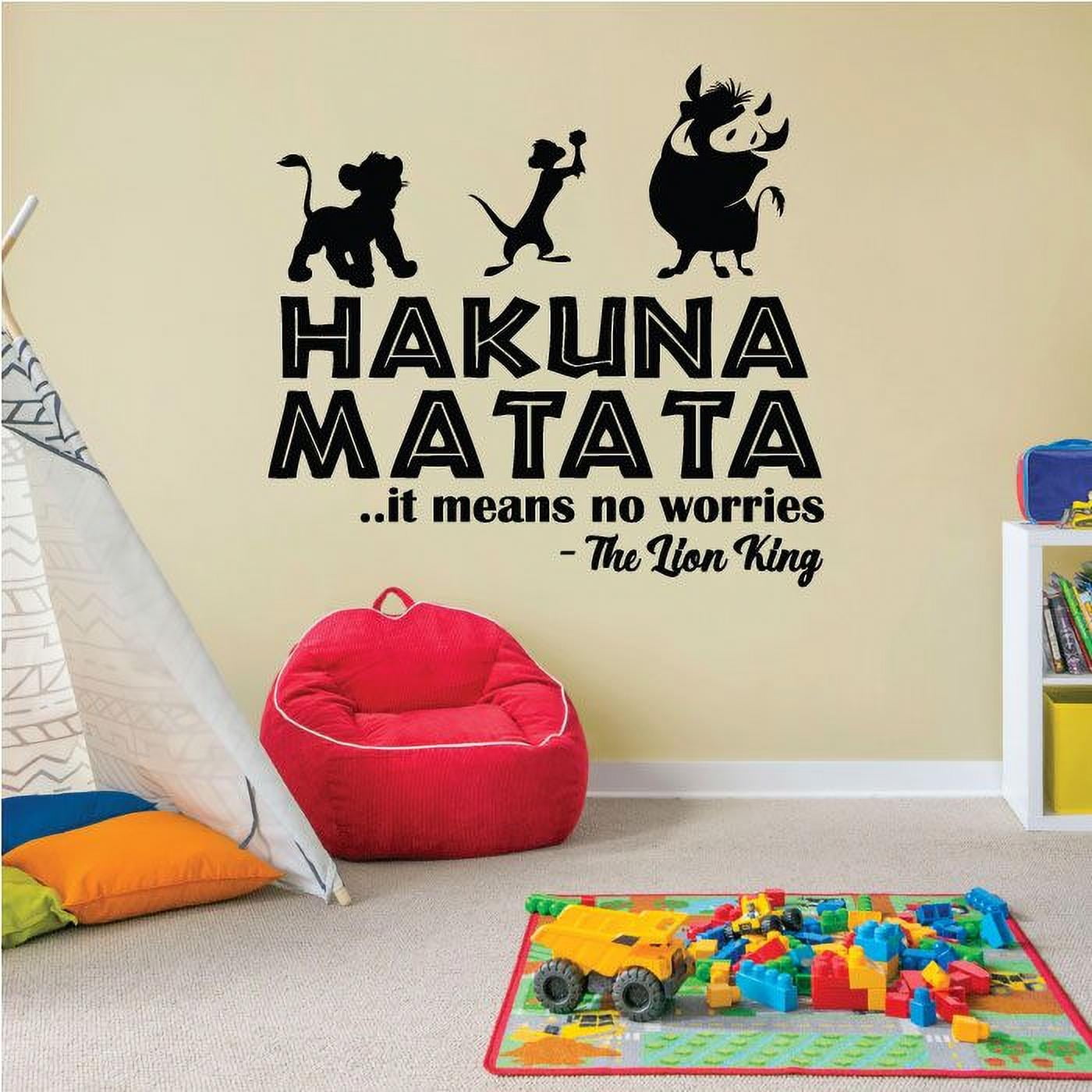 Hakuna Matata - No Worries Lion King Character Silhouette Vinyl Wall ...