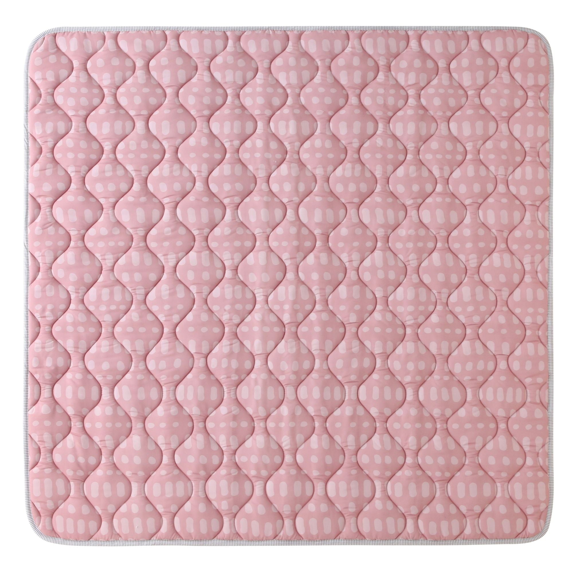 Hakuna Matte: Quilted Playmat: Pink & Dots - 50" Square, Soft Padded ...
