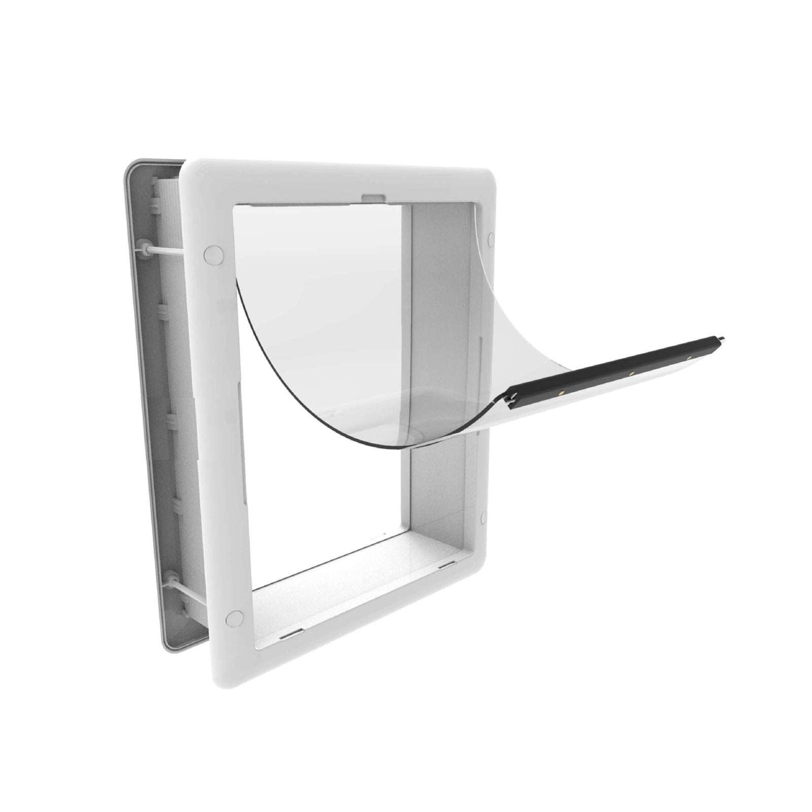 Hakuna Pets White Essential Small Pet Door for Screens, Doors & Walls ...