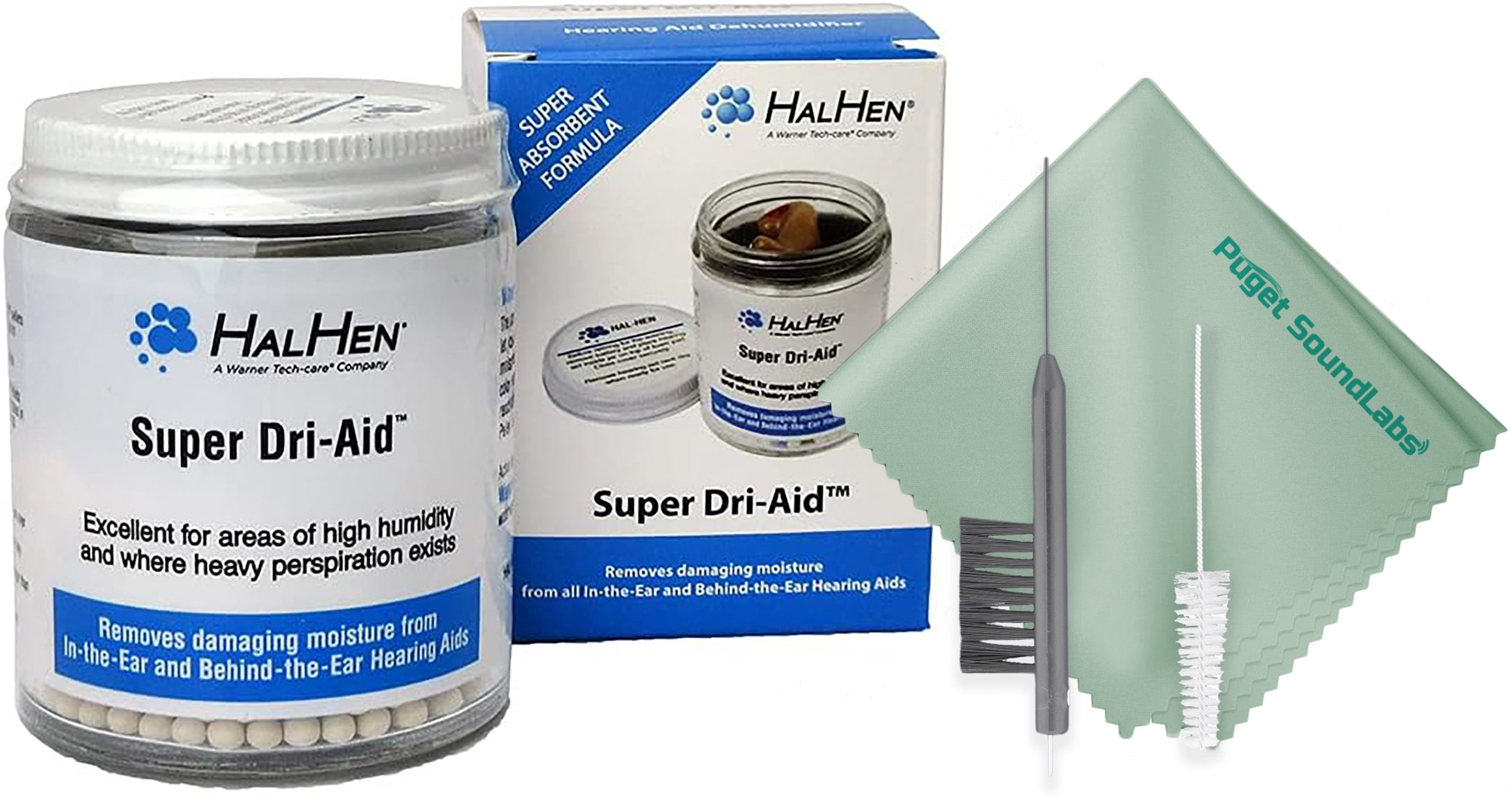 Hal-Hen Super Dri Aid Hearing Aid Dehumidifier - Single Dryer with Cleaning Kit - Walmart.com