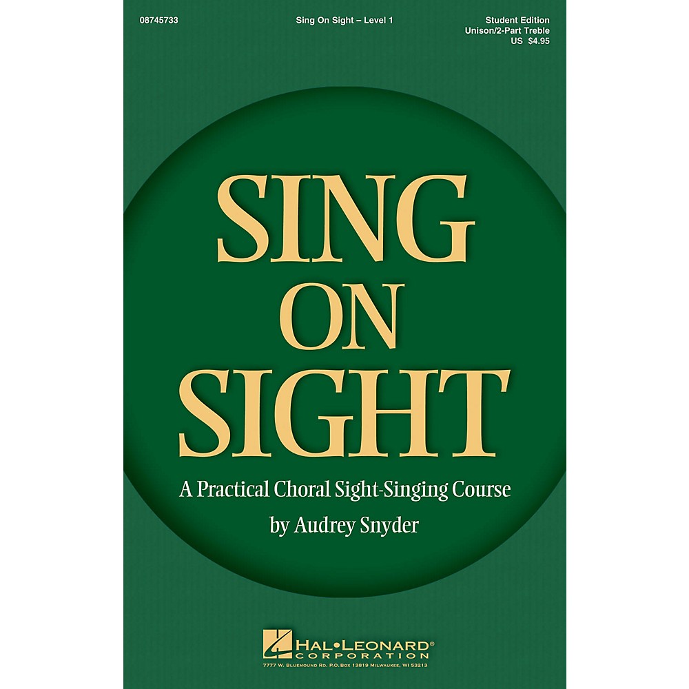 Hal Leonard Sing on Sight - A Practical Sight-Singing Course (Level 1 ...