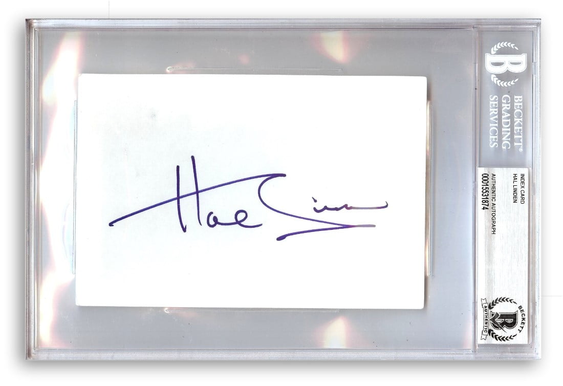 Hal Linden Signed Autographed Index Card Barney Miller Actor BAS 1874 ...