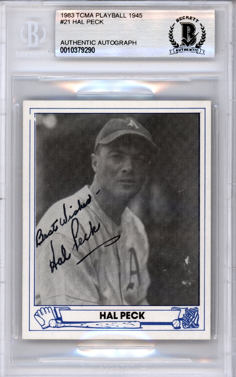 Hal Peck Autographed 1983 TCMA 1945 Play Ball Reprint Card #21 ...