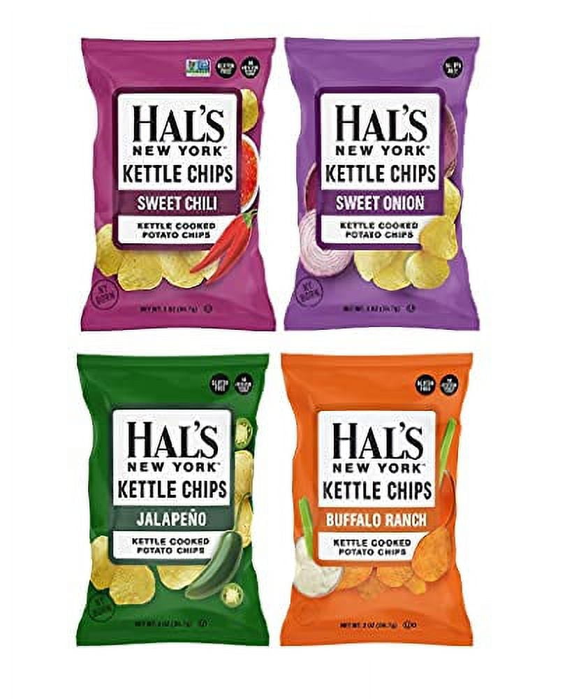 Hal's NY Kettle Cooked Chips, Sweet n' Spicy, Gluten Free, 2oz, Pack of ...
