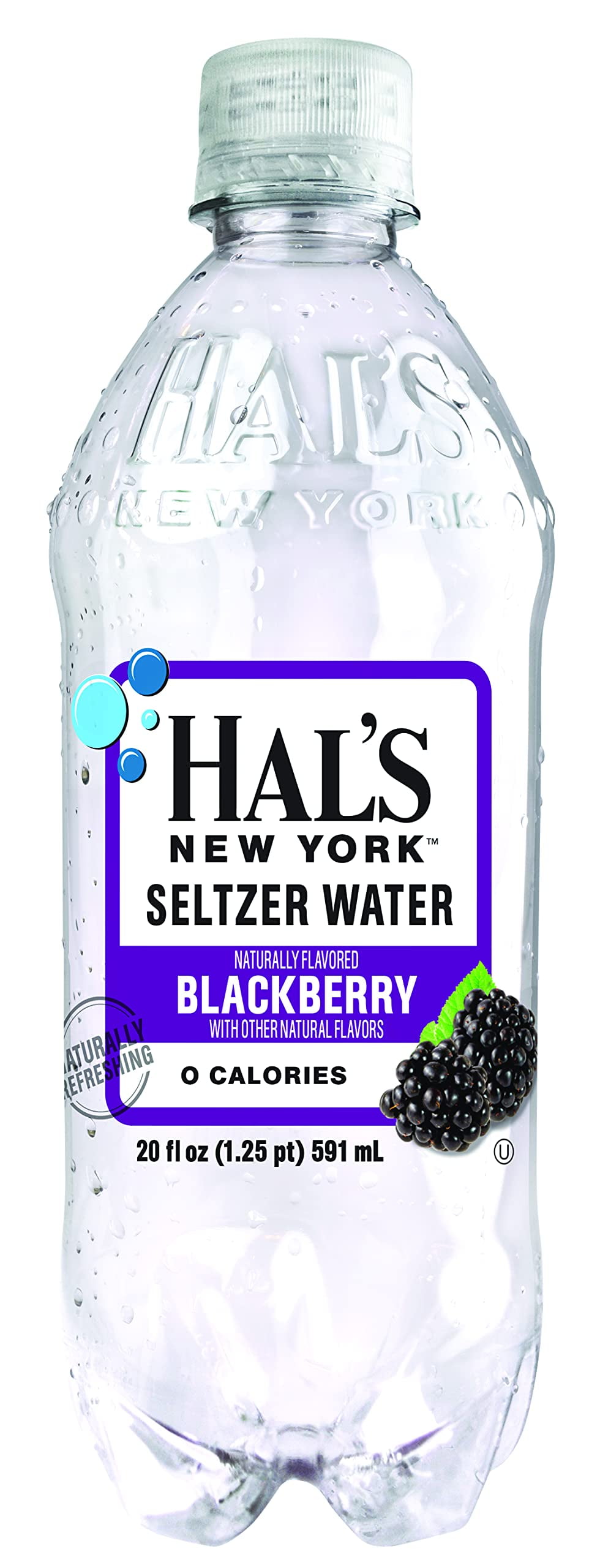 Hal's New York Seltzer Carbonated Blackberry Flavored Sparkling Water ...