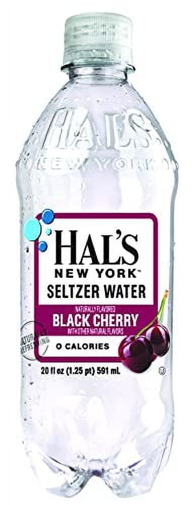 Hal's New York Seltzer Water 20 Fl Oz (Pack of 6) (Black Cherry ...