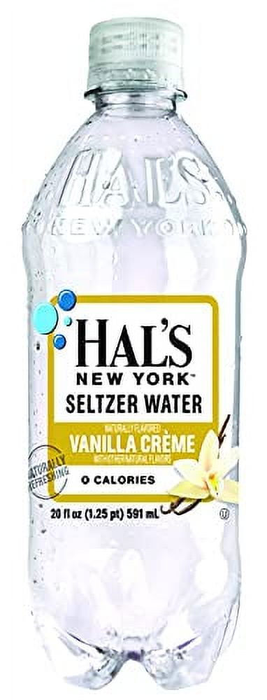 Hal's New York Seltzer Water 20 Fl Oz (Pack of 6) (Vanilla Cream ...