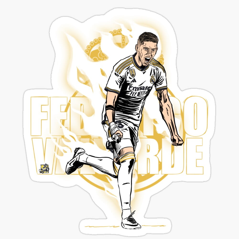 Hala Madrid Valverde Sticker Phone Decal Water Bottle Stickers Car ...