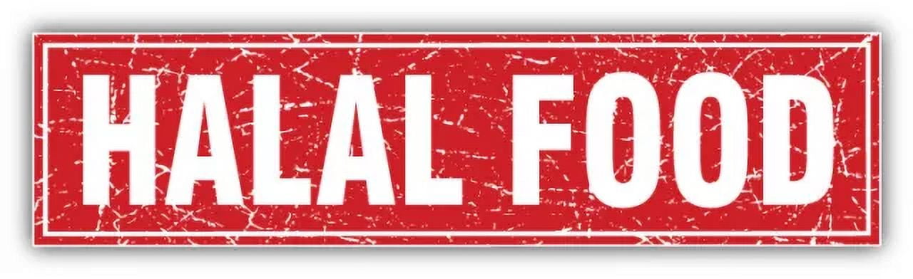 Halal Food Grunge Stamp Car Sticker Phone Decal Water Bottle Stickers ...