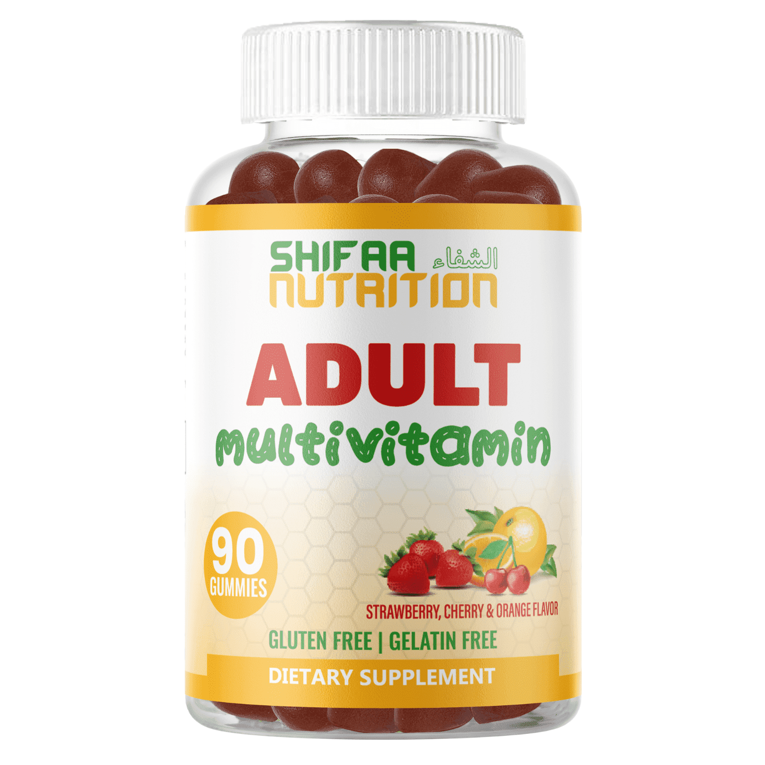 Shifaa Nutrition Halal Multivitamins for Adults, 90 Gummies, Vegetarian ...