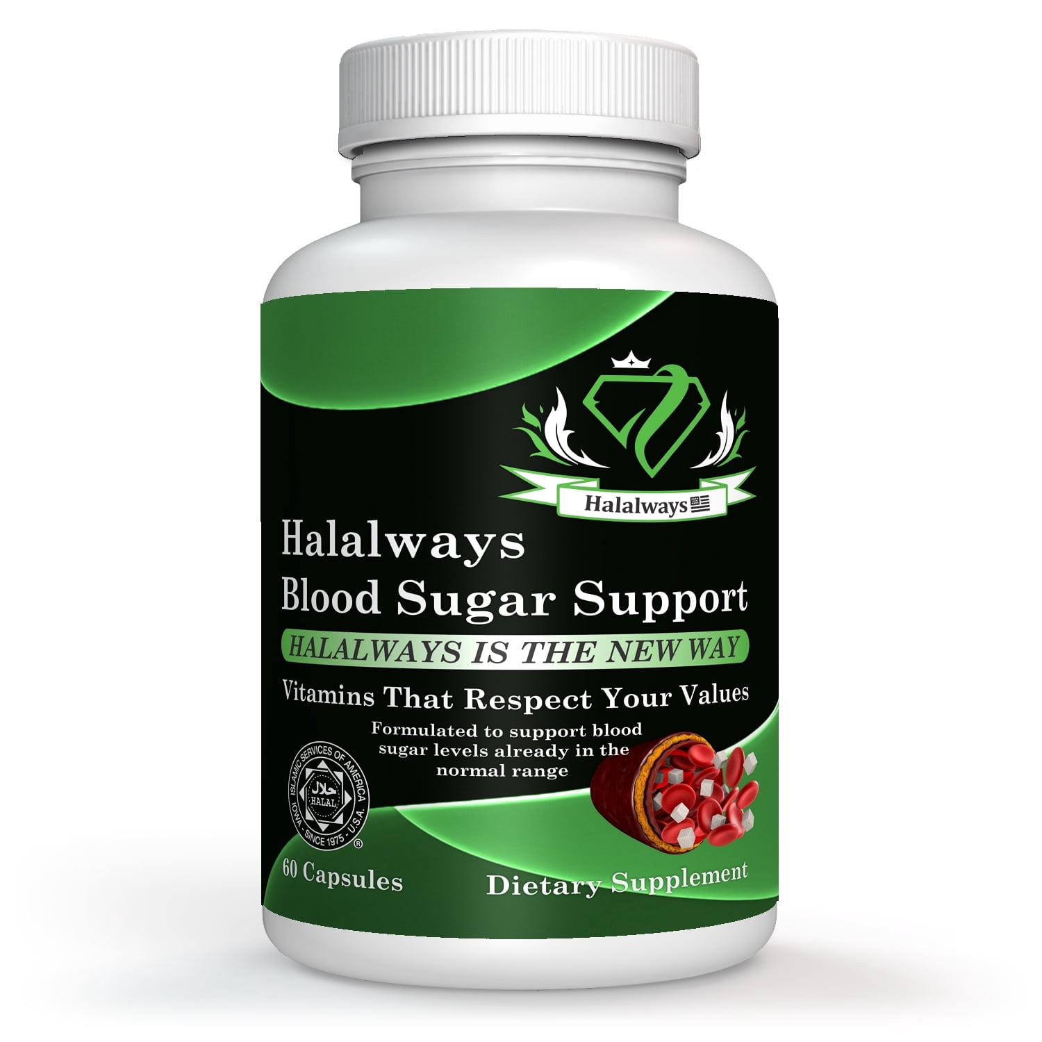 Halalways Blood Sugar Support Certified Halal Supplement - Walmart.com