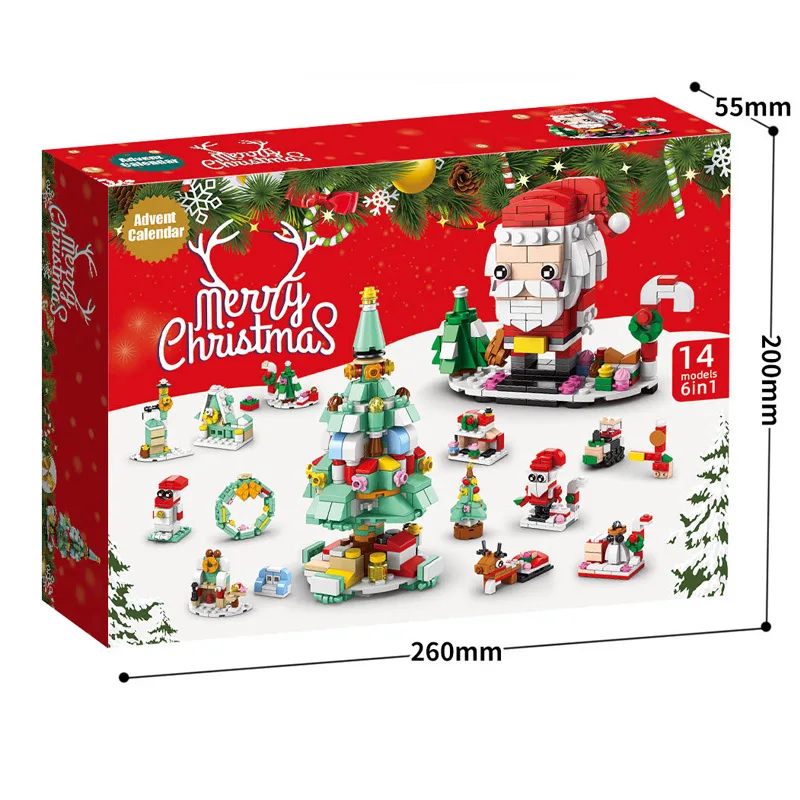 Halara Christmas Building Blocks Set - DIY Bricks Advent Calendar Kit ...
