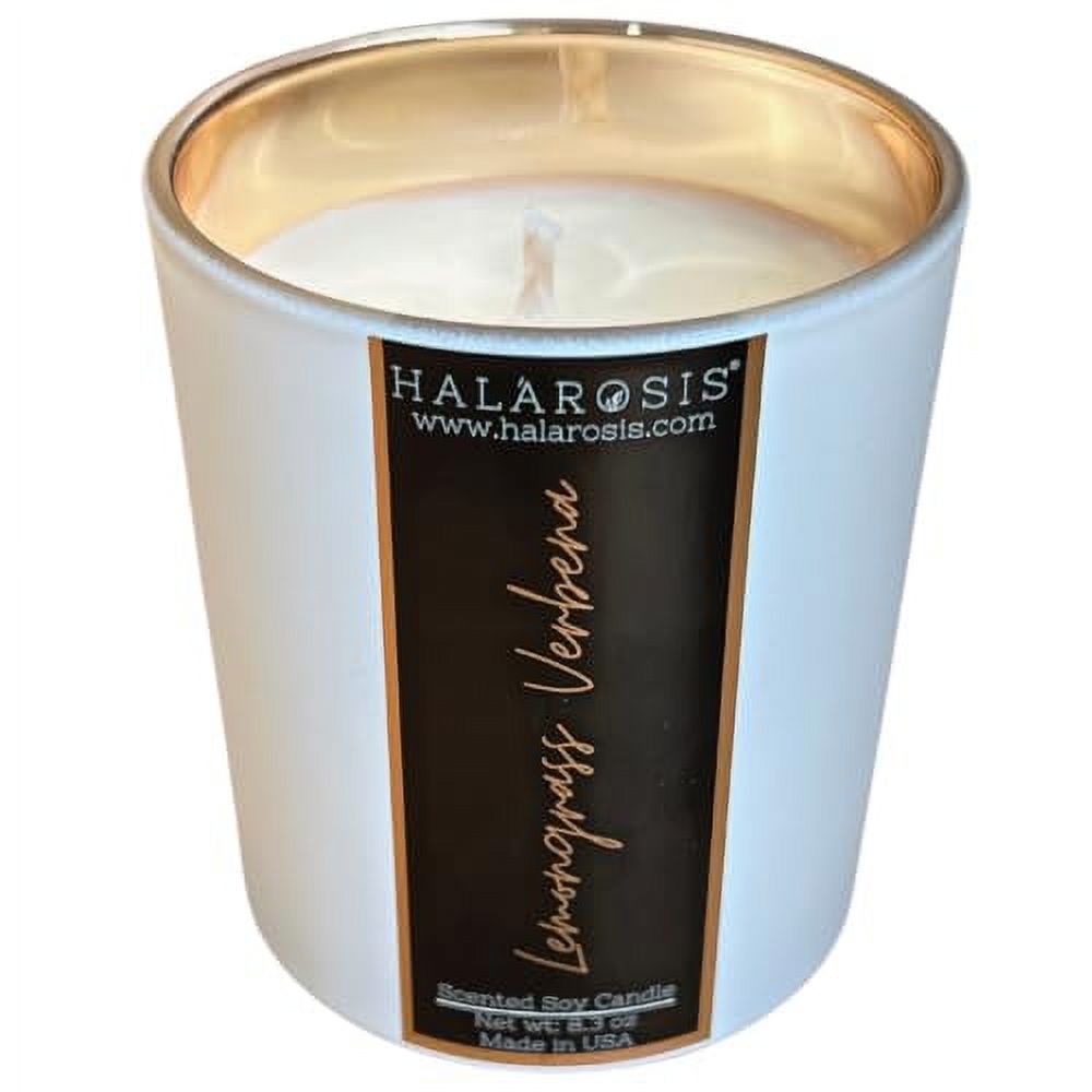 Halarosis Metallic Collection - Lemongrass Verbena Scented Candle ...