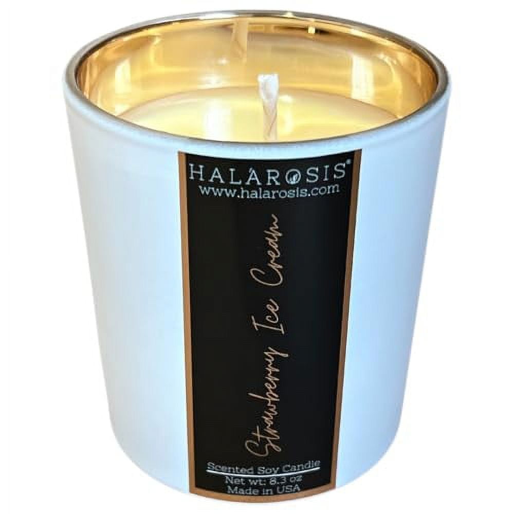 Halarosis Metallic Collection - Strawberry Ice Cream Scented Candle ...