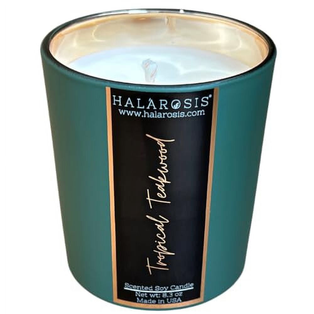 Halarosis Metallic Collection Tropical Teakwood Scented Candle - Room ...